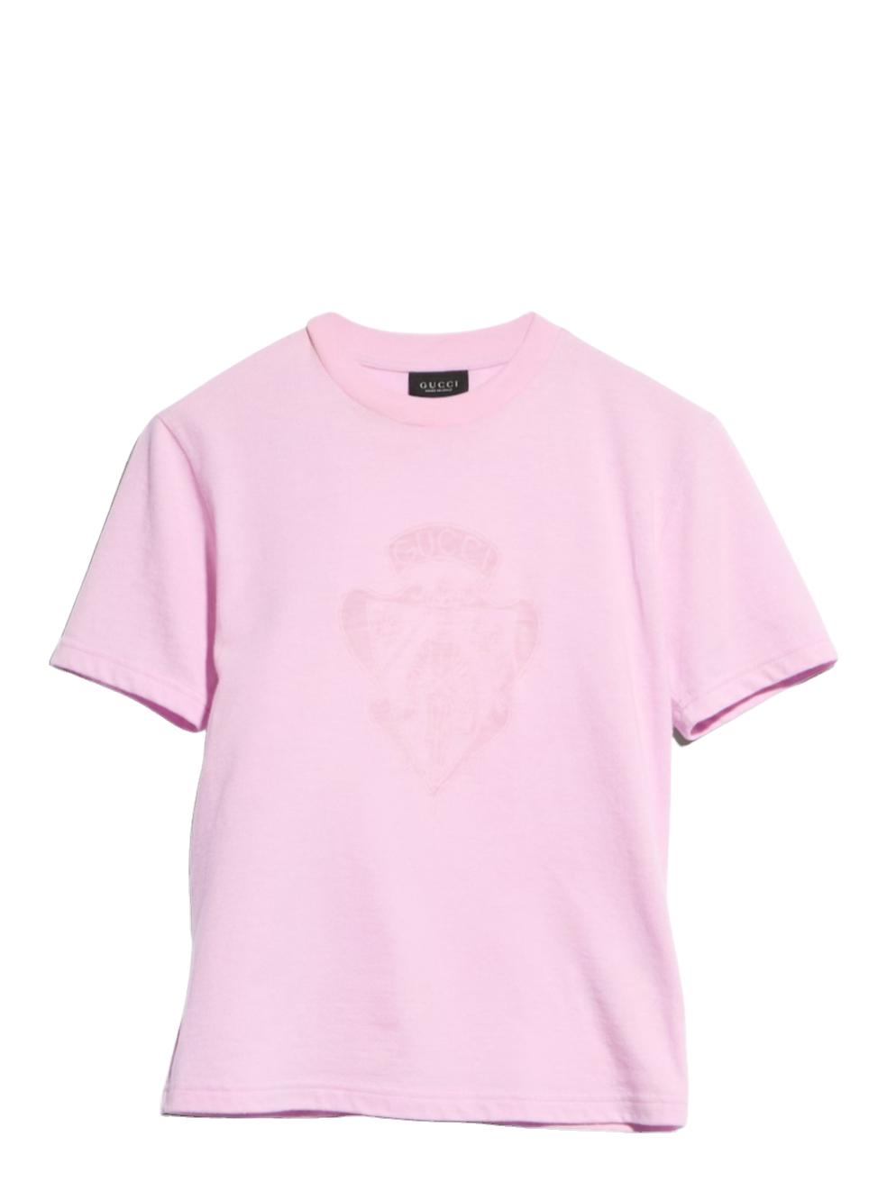 GUCCI Gucci Cotton Jersey T-Shirt with Crest Print